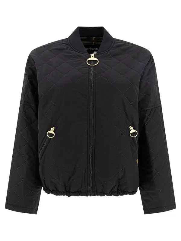 Barbour Emlyn' Quilted Bomber Jacket - Black