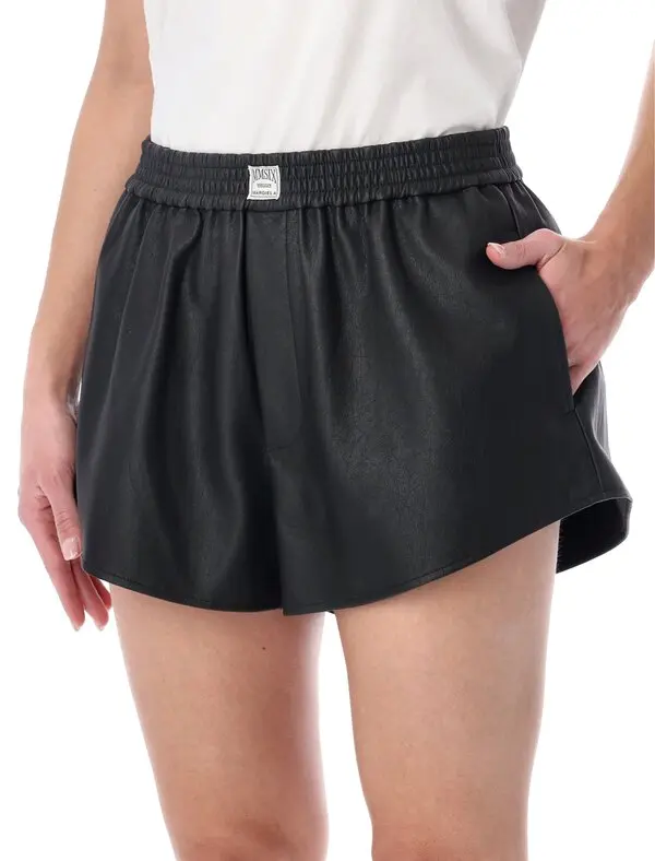 MAISON MARGIELA Eco-leather Shorts - Black