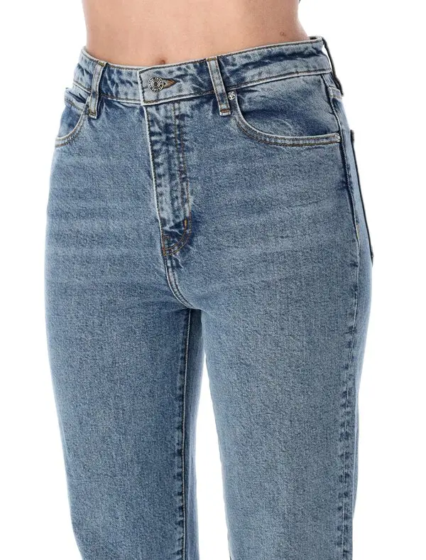 FRAME High-rise Straight-leg Jeans