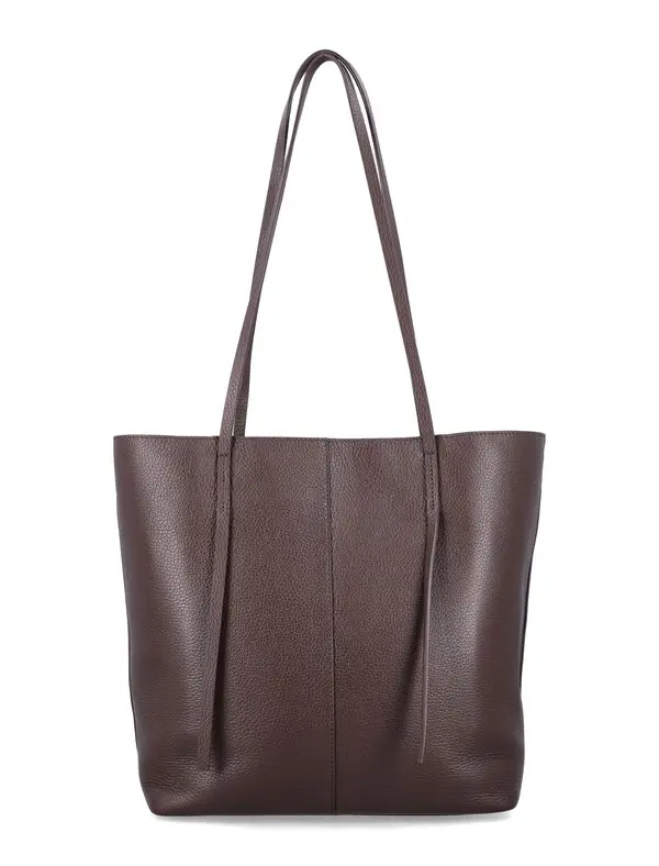 BY MALENE BIRGER Abilso Leather Tote Bag - Carafe Brown