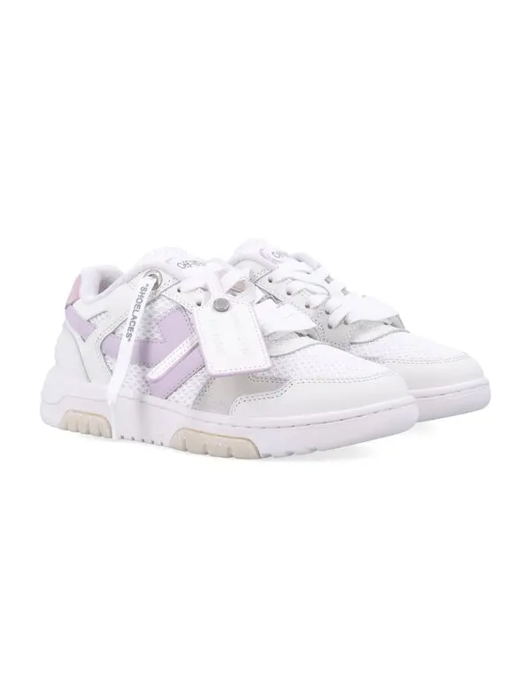 Off White Slim Out Of Office Sneakers - White Lillac