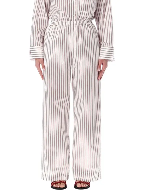BY MALENE BIRGER Striped Cotton Trousers