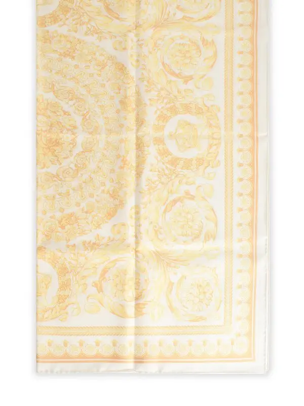 Versace Barocco' Large Silk Scarf - Gold