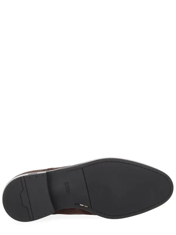 BOSS Leather Chelsea Boot - Brown