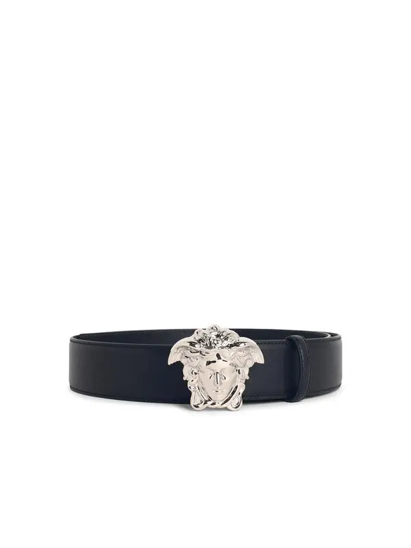 Versace Medusa Leather Belt - Black