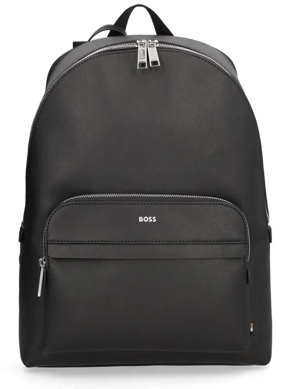 BOSS Leather Backpack - Black