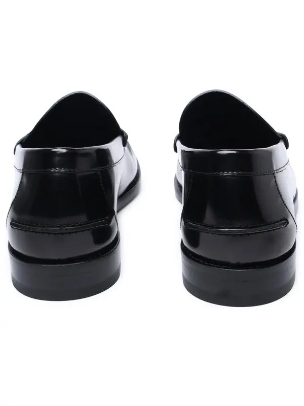 Versace Leather Loafers - Black