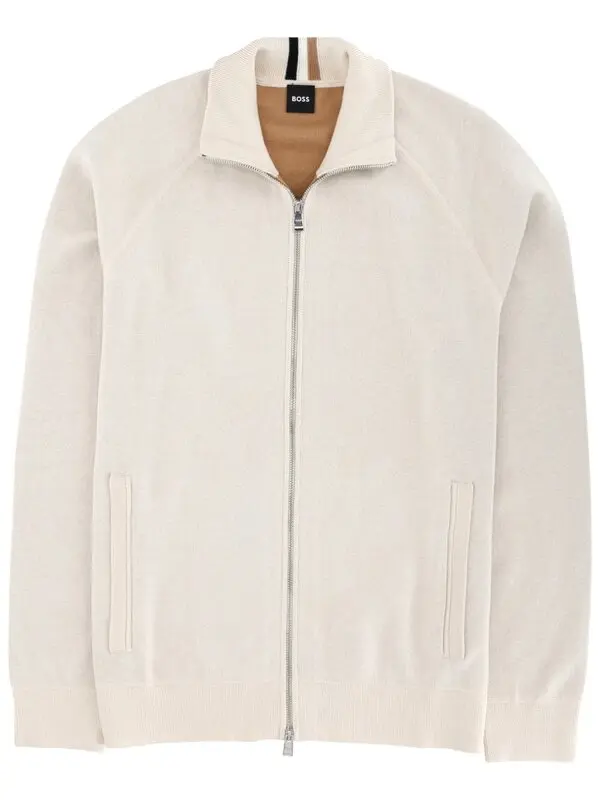 BOSS H Idino' Regular Fit Cardigan - White