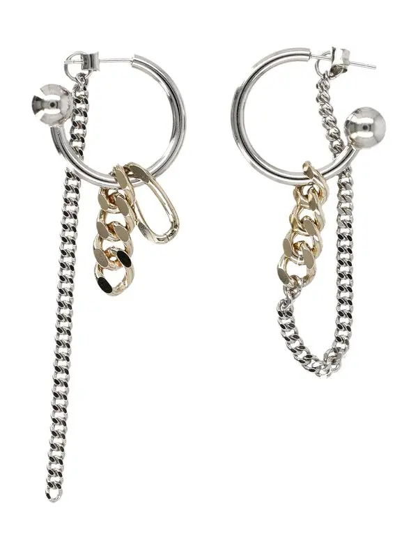 JUSTINE CLENQUET Jean Mismatched Earrings - Silver