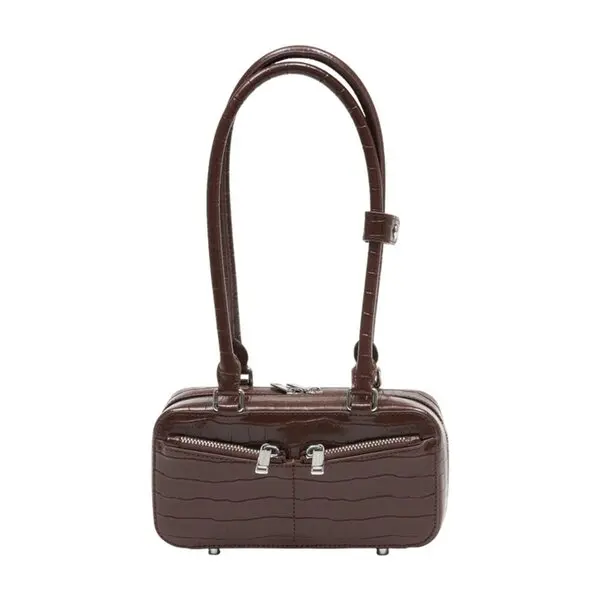 SELF-PORTRAIT Mini Leather Shoulder Bag - Brown