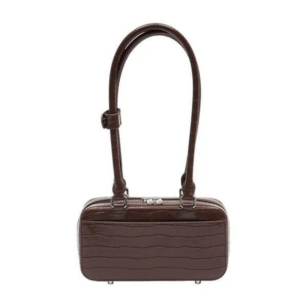 SELF-PORTRAIT Mini Leather Shoulder Bag - Brown