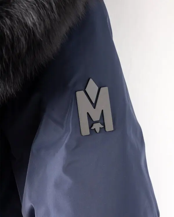 Mackage Fur Trimmed Down Jacket - Blue
