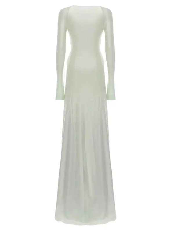 Victoria Beckham Twist Waist Long Dress - Ivory