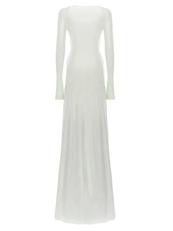 Victoria Beckham Twist Waist Long Dress - Ivory