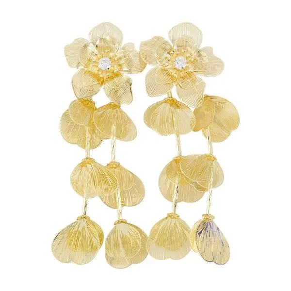 SELF-PORTRAIT Flower Metal Earrings - Gold