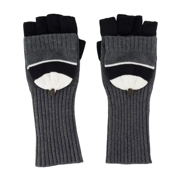 CHARLES JEFFREY Animal Fingerless Gloves - Grey
