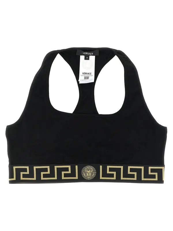 Versace Greek Bralette - Black