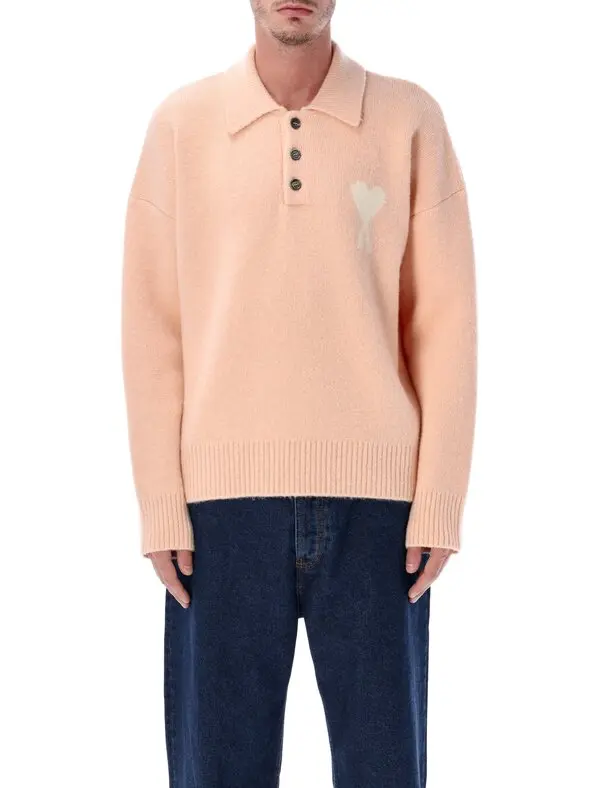 Ami Wool Polo Sweater