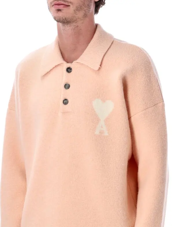 Ami Wool Polo Sweater