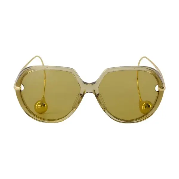 Bottega Veneta Bv1436s Metal Sunglasses - Yellow