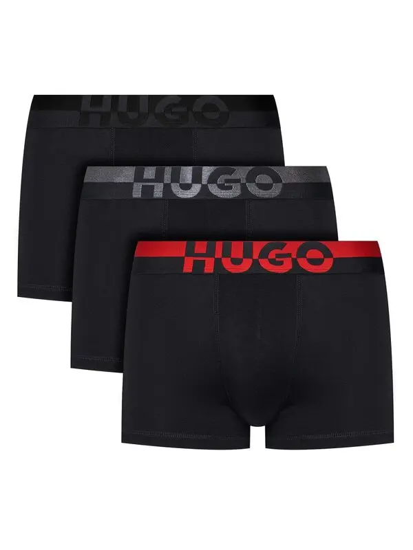 Hugo 3-pack Of Logo Boxer Shorts - Black