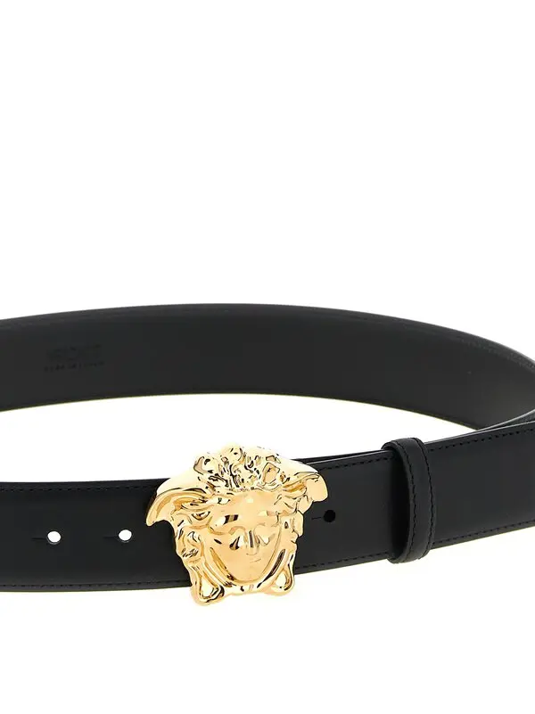 Versace Medusa Buckle Leather Belt
