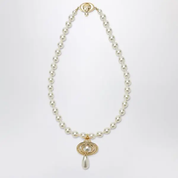 VIVIENNE WESTWOOD Pearl Choker With Orb Pendant - Metal