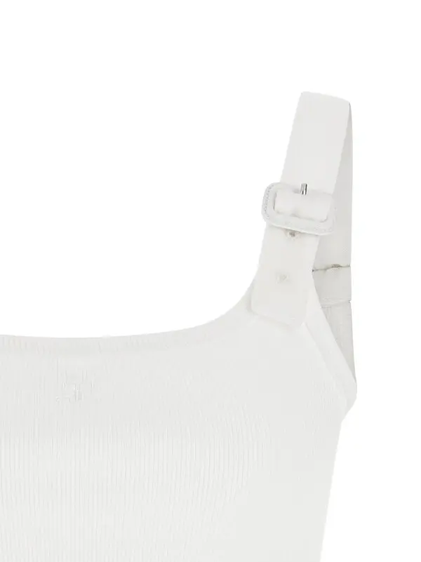 COURREGES Buckle 90's Top - White