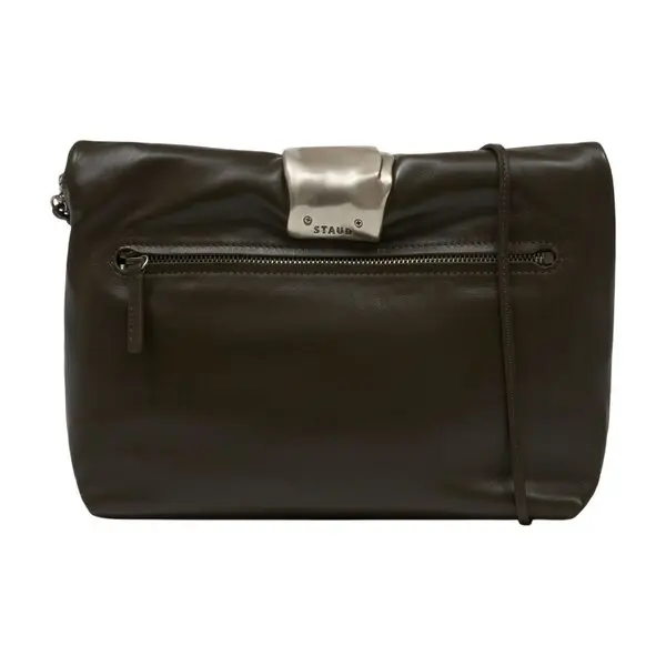 Staud Leather Cuff Clutch - Brown