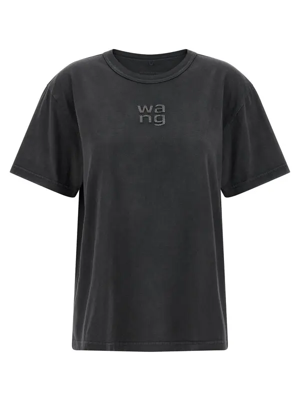 Alexander Wang Hotfix Logo T-shirt - Black