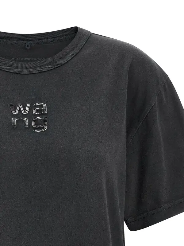 Alexander Wang Hotfix Logo T-shirt - Black