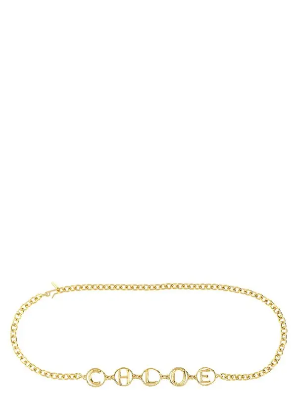 Chloé Script Jewel Belt - Gold