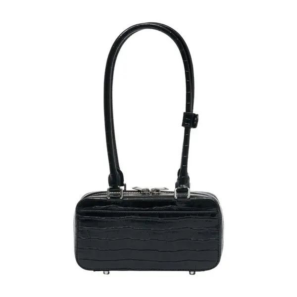 SELF-PORTRAIT Mini Leather Shoulder Bag - Black