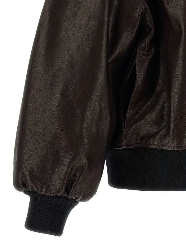Khaite Shelman' Leather Bomber Jacket