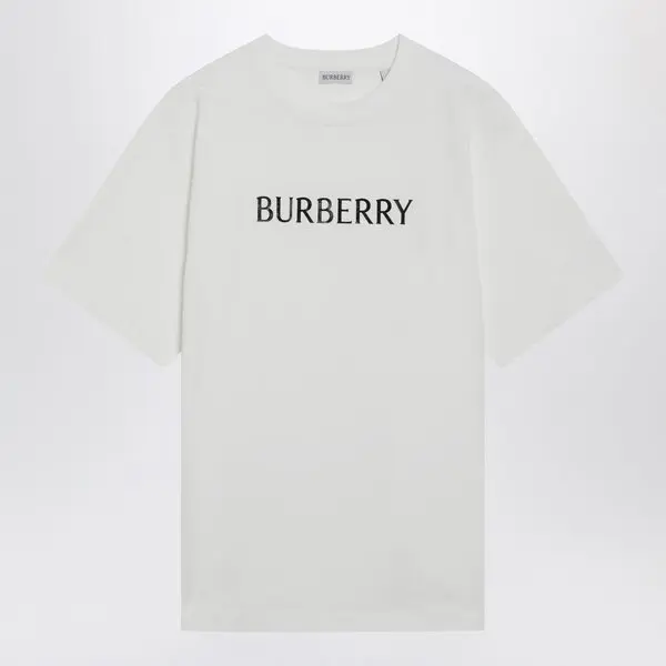 Burberry T Shirt With Logo Print - White