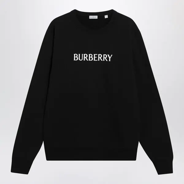 Burberry Cotton Terry Effect Sweatshirt - Black