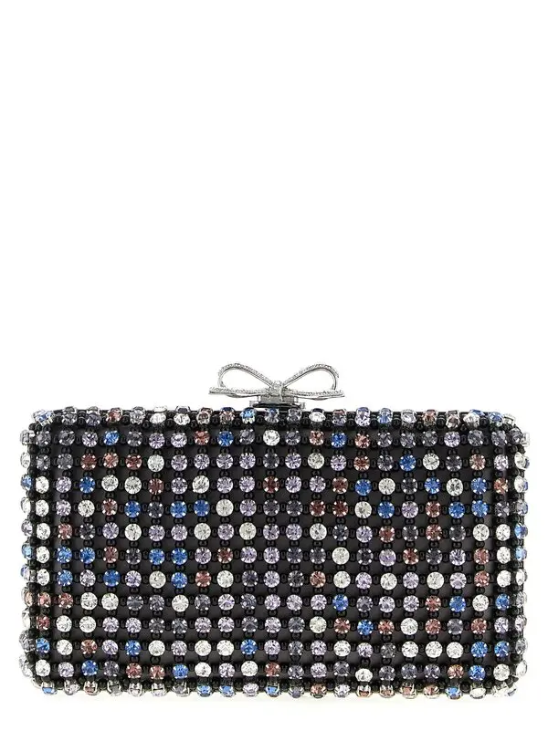SELF-PORTRAIT Crystal Chainmail Clutch - Multicolor