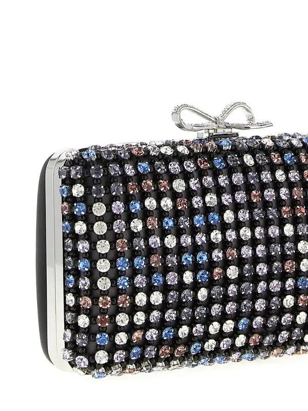 SELF-PORTRAIT Crystal Chainmail Clutch - Multicolor