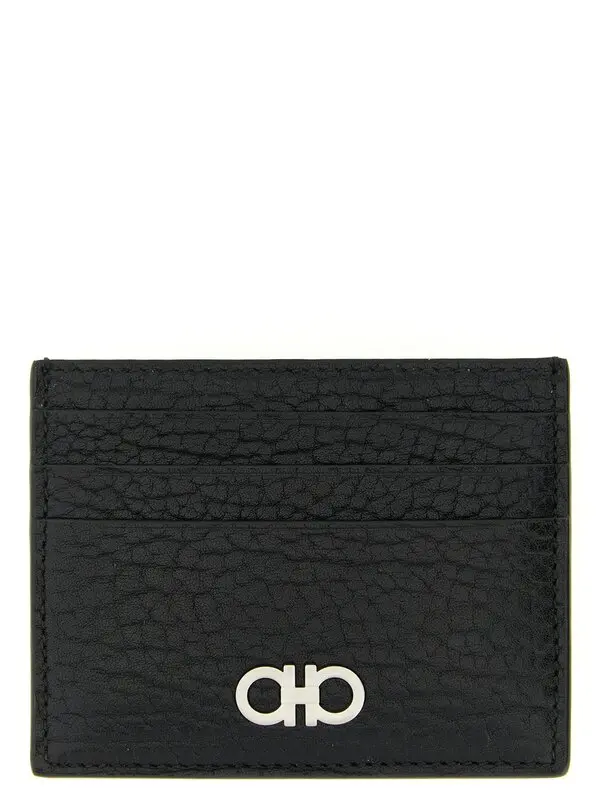FERRAGAMO Gancini' Card Holder - Black