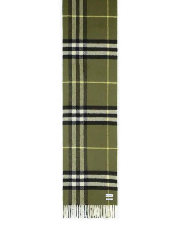 Burberry Mu Giant' Cashmere Scarf - Green