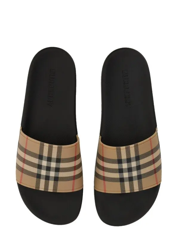 Burberry Check Print Slide Sandal