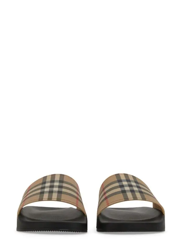 Burberry Check Print Slide Sandal