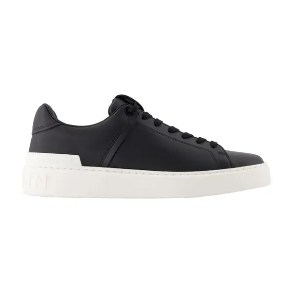 Balmain B Court Leather Sneakers - Black