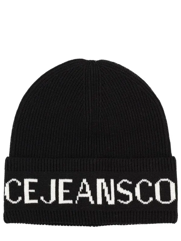Versace Ribbed Beanie - Black