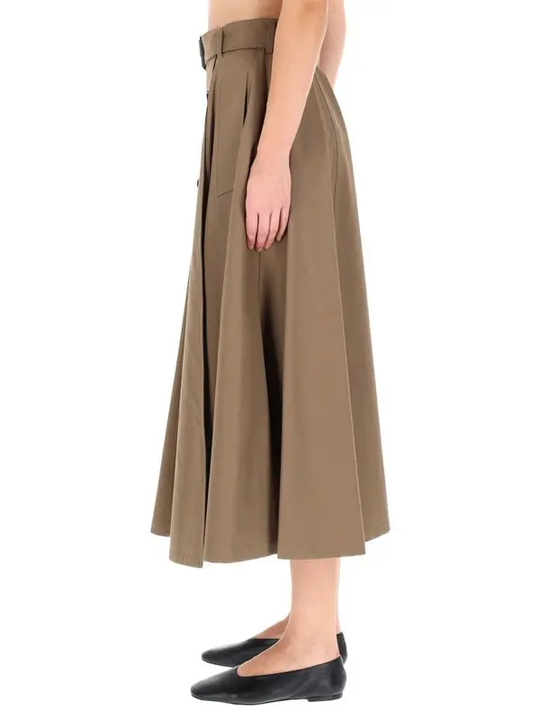 Burberry Brenda Midi Skirt - Brown