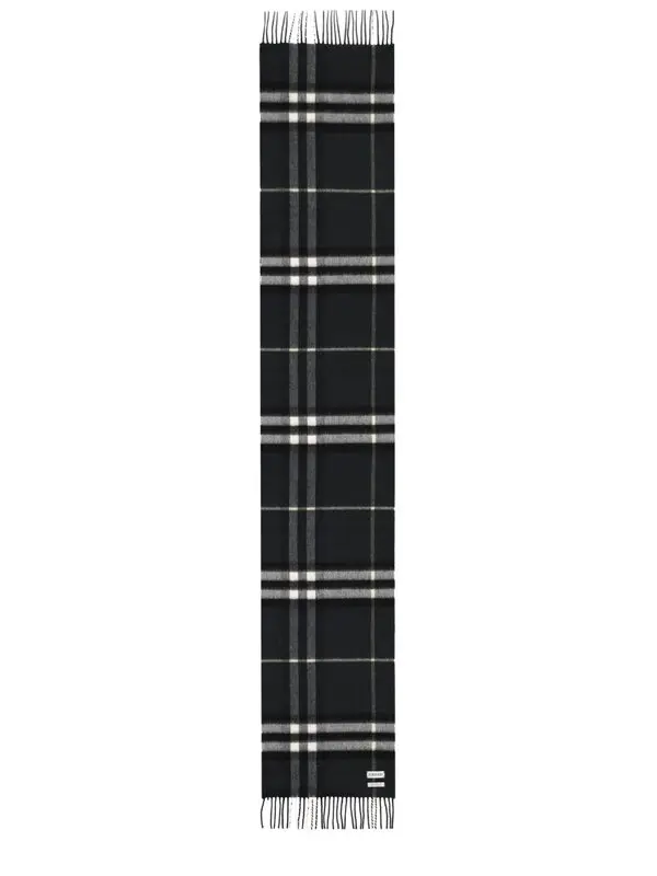 Burberry Cashmere Check Scarf - Black