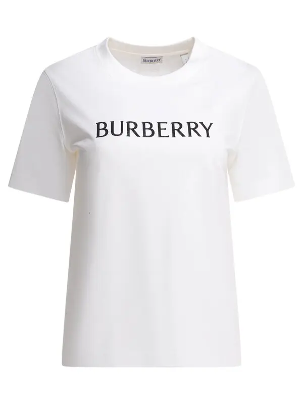 Burberry Cotton T-shirt With Logo - White