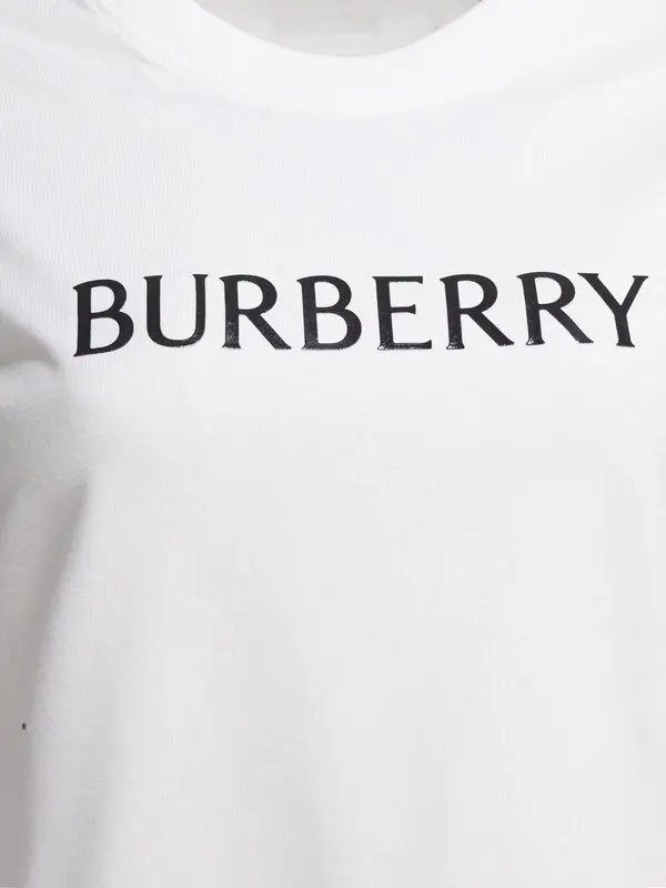 Burberry Cotton T-shirt With Logo - White