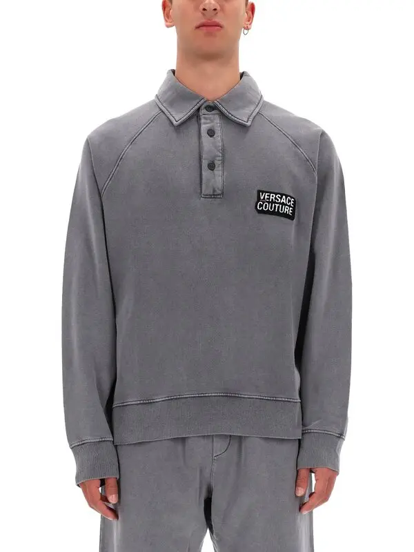 Versace Sweatshirt With Logo - Grey