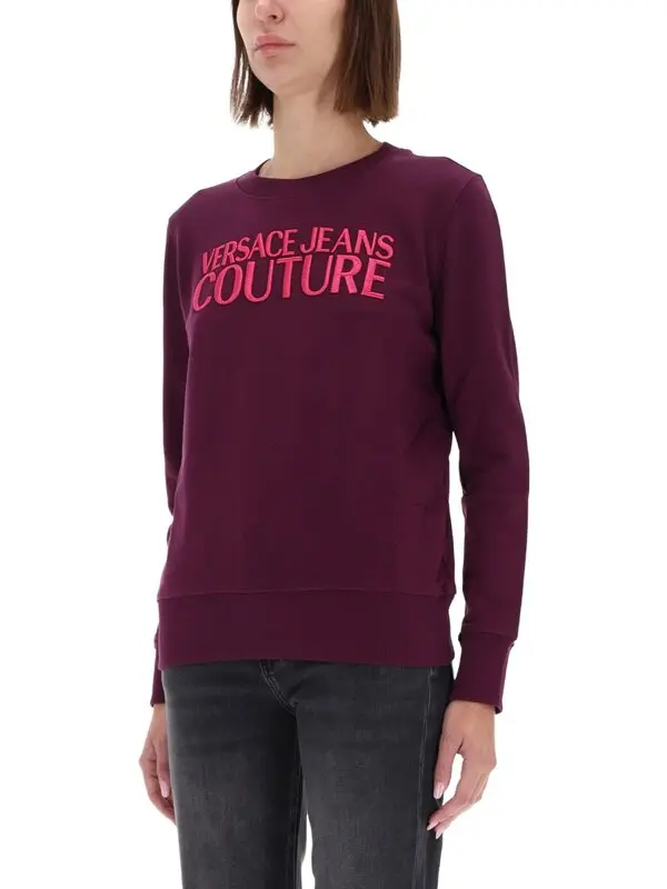 Versace Sweatshirt With Logo - Bordeaux